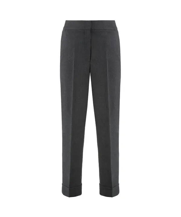 Peserico Cropped Straight-leg Pants - Black