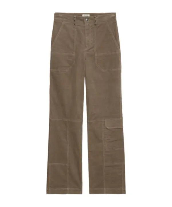 Zadig&Voltaire Pepper Corduroy Straight Trousers - Latte