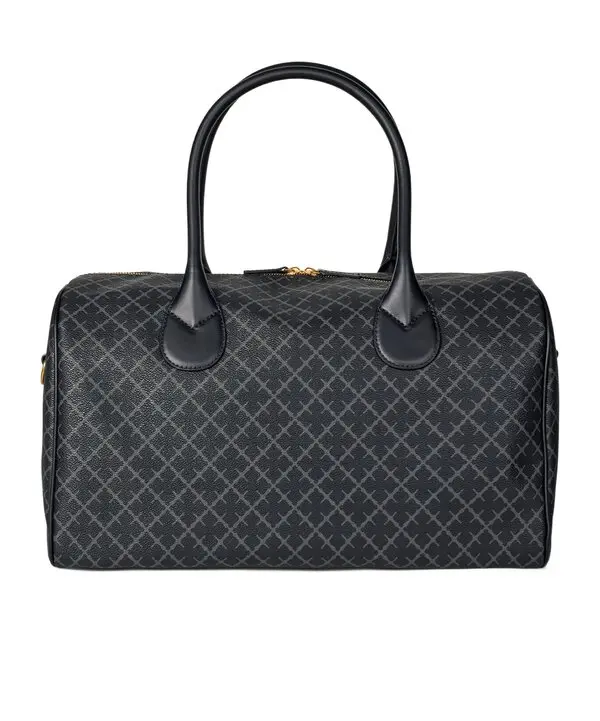 BY MALENE BIRGER Lullu Small Patterned Top Handle Tote Bag - Charcoal Color