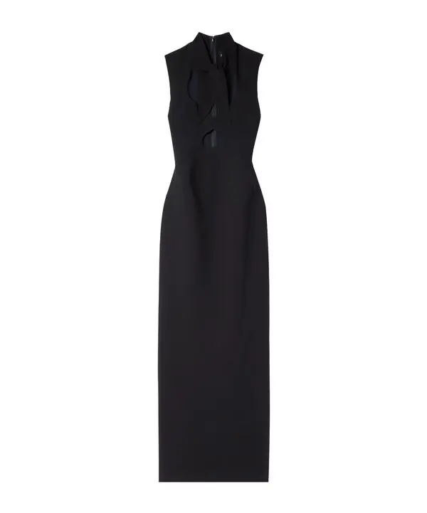 ROKSANDA Tie-neck Cutout Crepe Gown