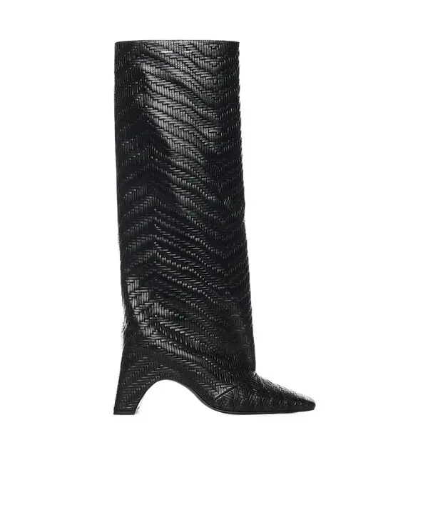 Coperni Textured Block Heel Boots - Black