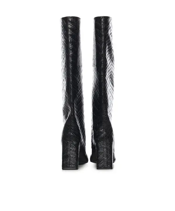 Coperni Textured Block Heel Boots - Black
