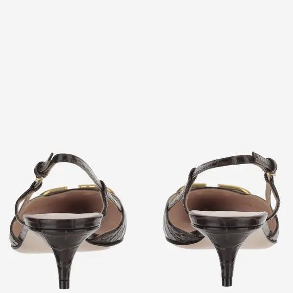 Valentino Garavani Vlogo Signature Slingback Pumps - Black