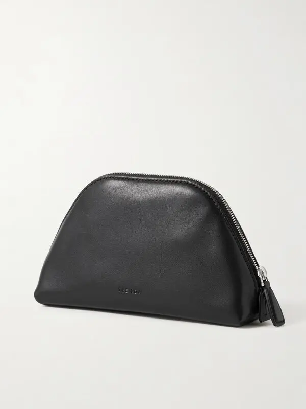 THE ROW Devon Mini Leather Clutch - Black