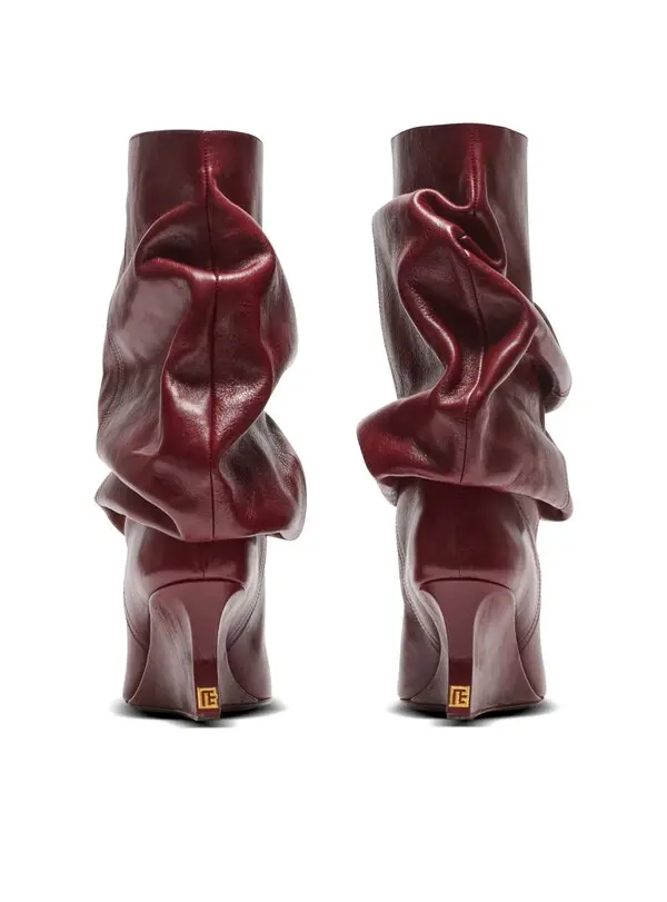 Balmain Wedge Ankle Boots - Brown