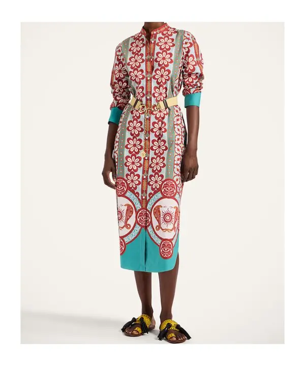 La DoubleJ Cotton Poplin Printed Dress - Multicolor