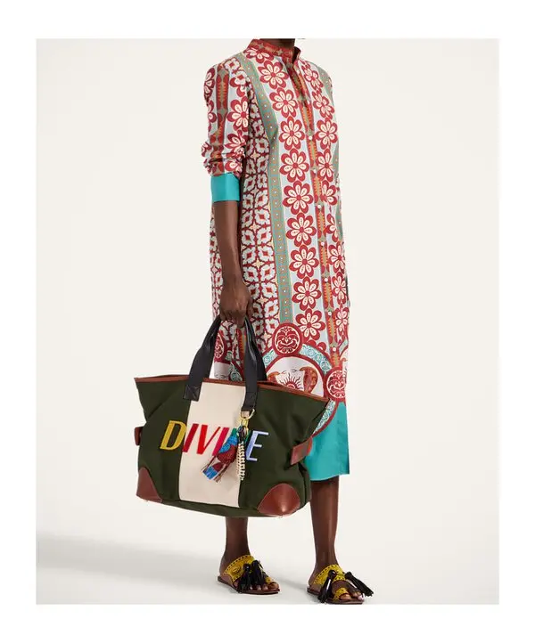 La DoubleJ Cotton Poplin Printed Dress - Multicolor