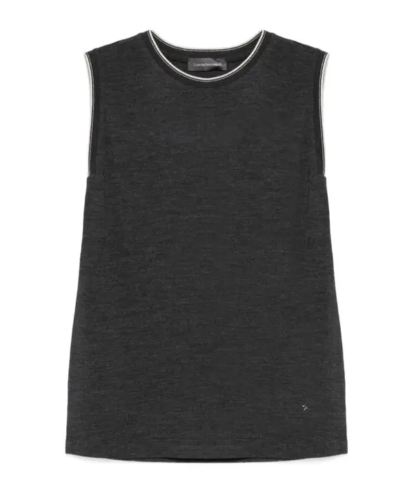 Lorena Antoniazzi Sleeveless Round Neck Tank Top - Gray