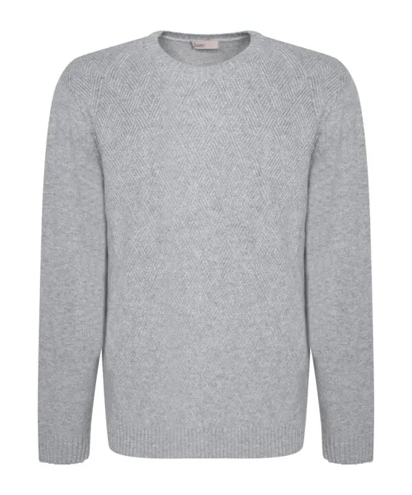 Herno Cable-knit Crewneck Jumper - Gray
