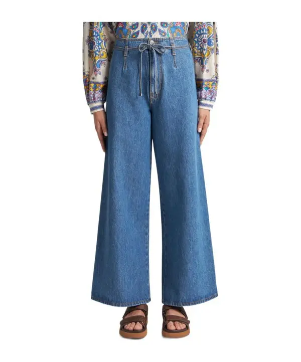 Etro Belted Wide-leg Culotte Jeans