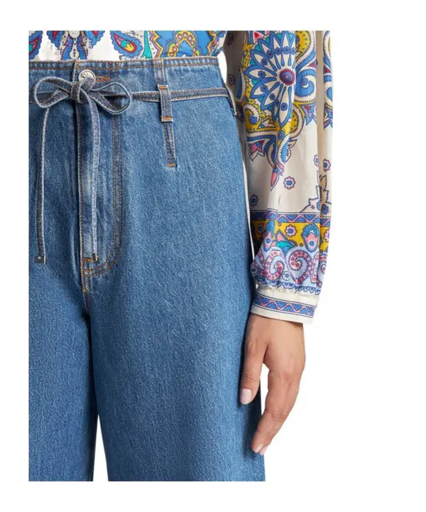 Etro Belted Wide-leg Culotte Jeans