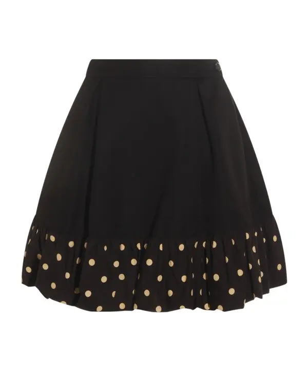 Moschino Polka Dots Ruffled Mini Skirt
