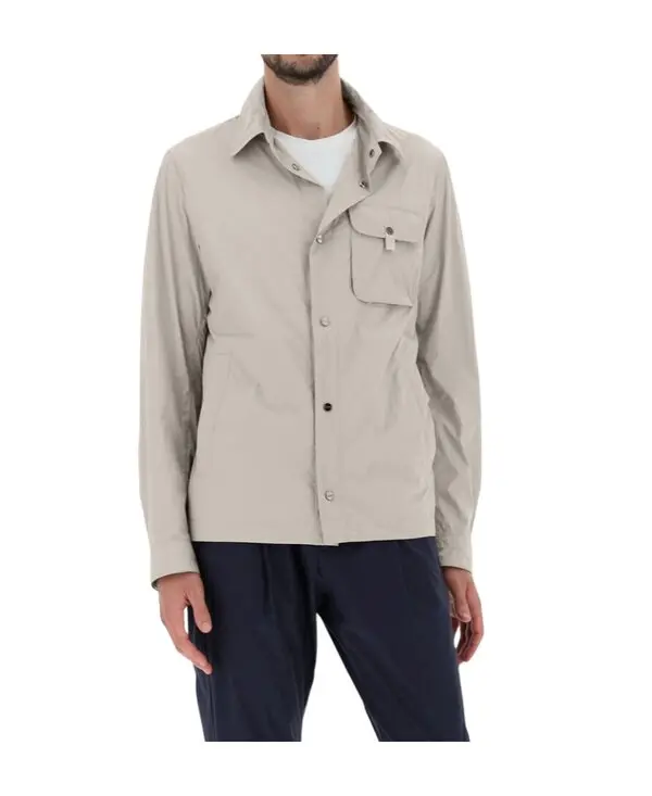 Herno Flap Pocket Shirt Jacket - Nude