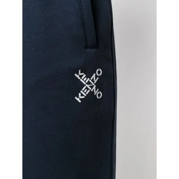 Kenzo Little X Logo Print Oversized Shorts