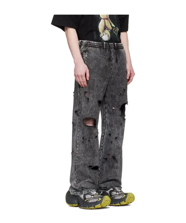 We11Done Destroyed Jersey Sweatpants
