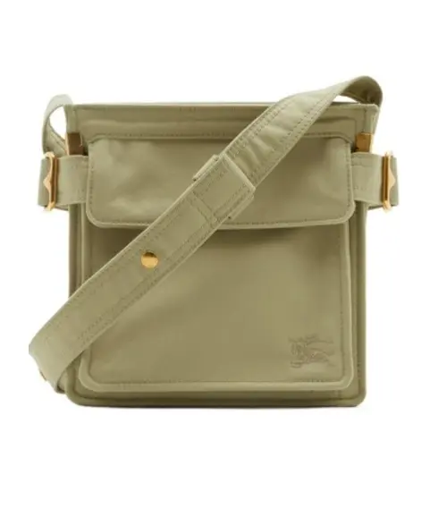 Burberry Trench Logo-embroidered Zipped Messenger Bag - Orion Rice