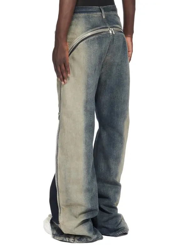 Rick Owens High-waisted Zip Detail Jeans - Black