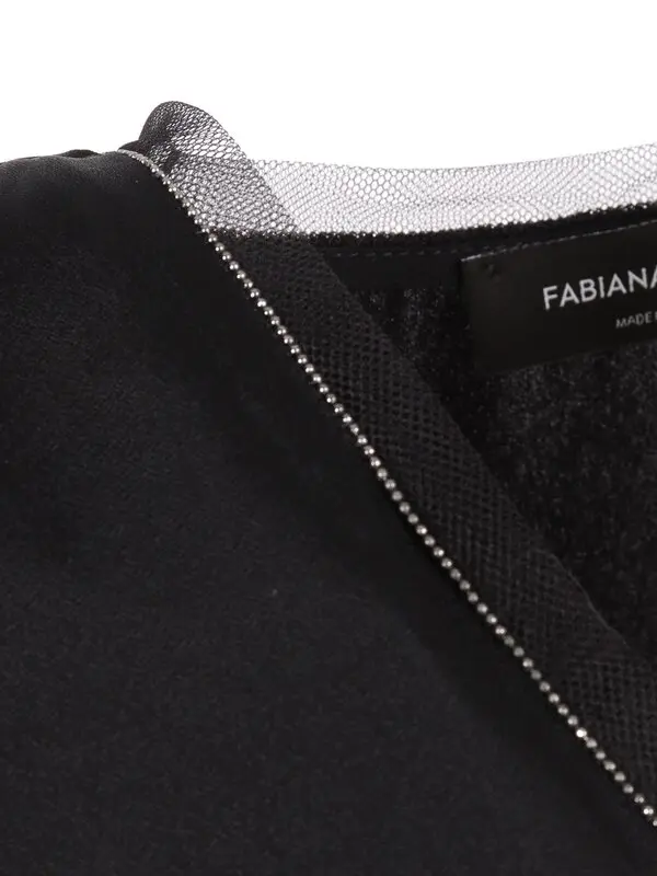 Fabiana Filippi Satin Vest Top - Black