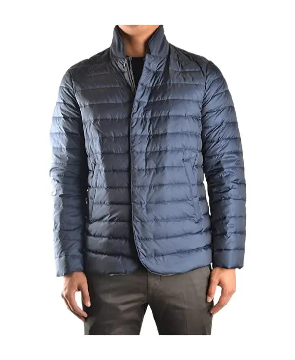 Emporio Armani Quilted Down Jacket With Stand Collar