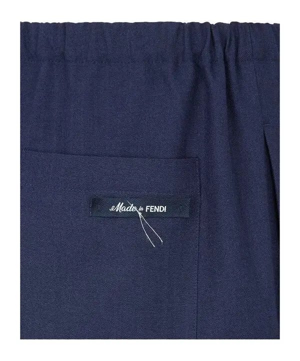 Fendi Straight-leg Tailored Trousers - Blue