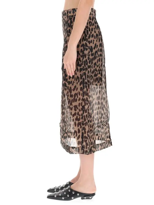 Baum Und Pferdgarten Shevin Midi Skirt With Animal Print - Brown