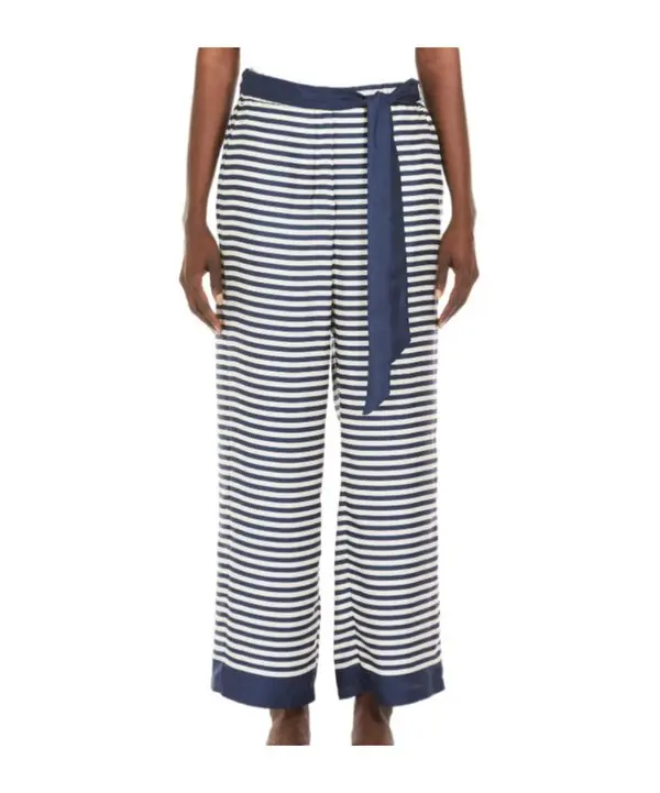Max Mara Striped Wide-leg Drawstring Trousers