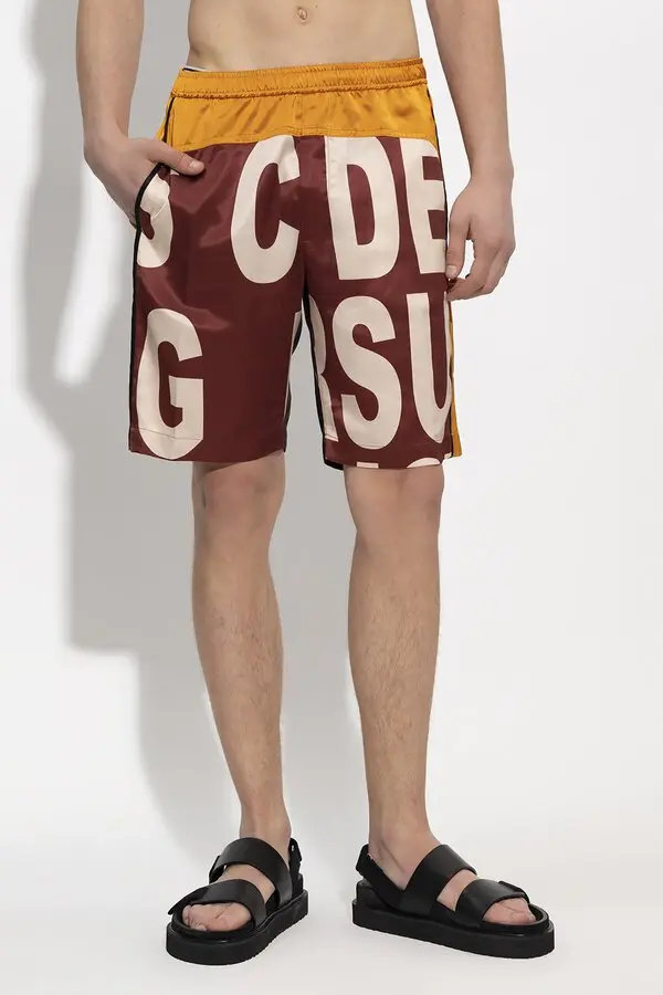 Dries Van Noten Logo Pattern Shorts