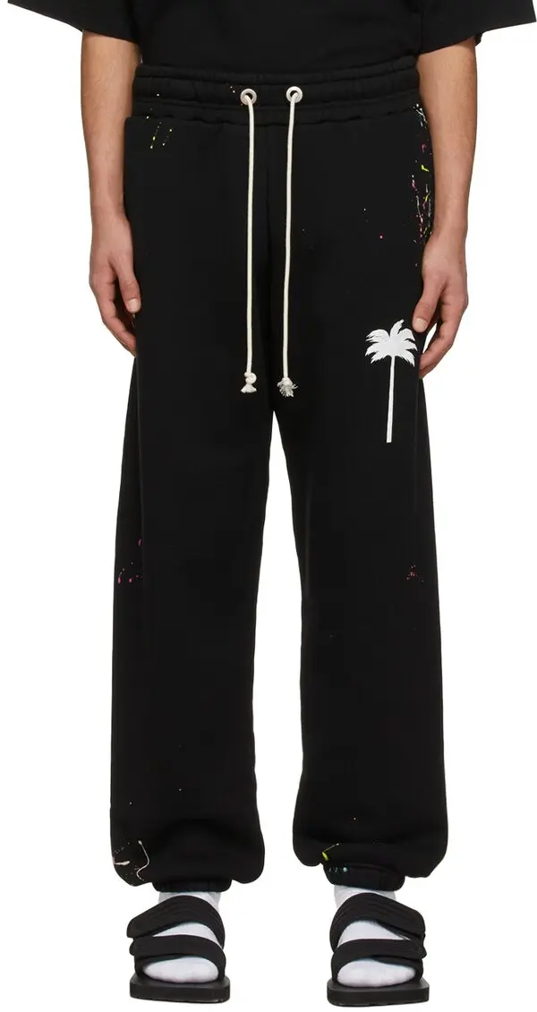 Palm Angels Painted Logo Print Track Trousers
