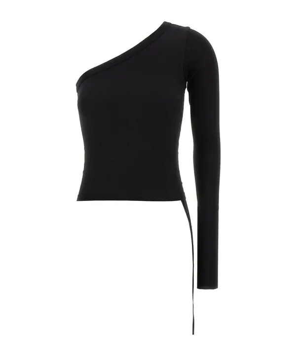 Rick Owens Asymmetrical One-shoulder Long Sleeve T-shirt