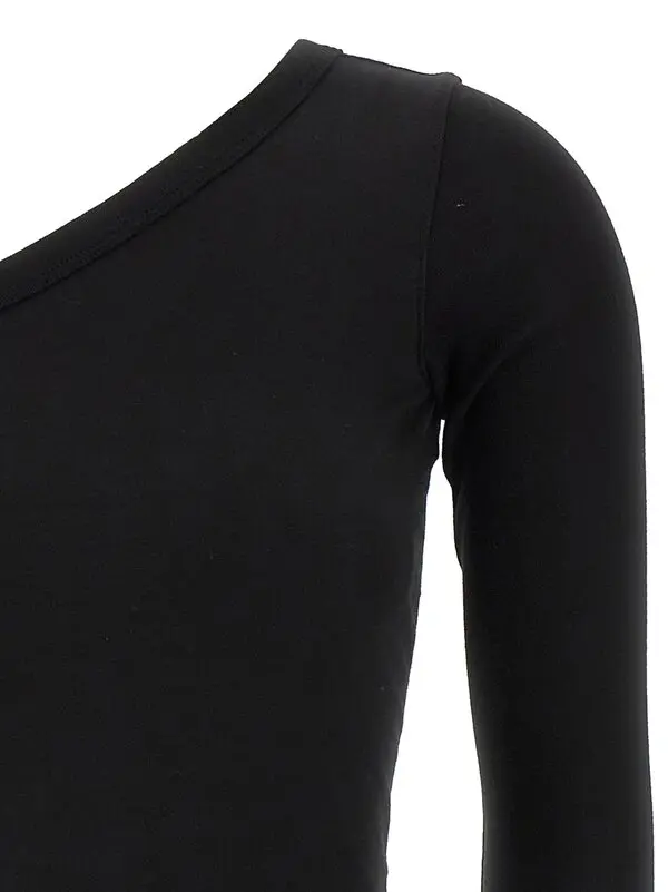Rick Owens Asymmetrical One-shoulder Long Sleeve T-shirt