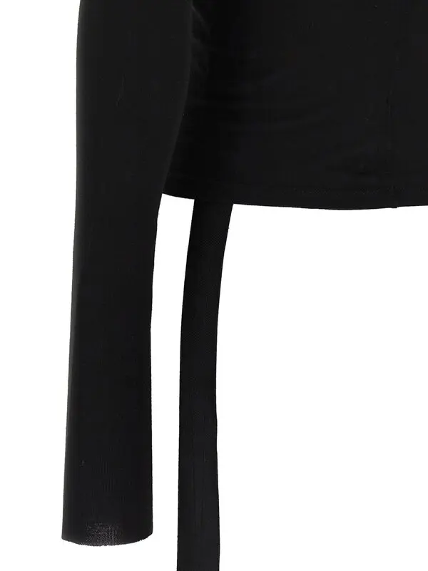 Rick Owens Asymmetrical One-shoulder Long Sleeve T-shirt