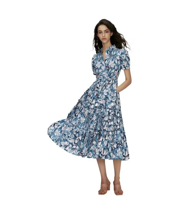 Diane Von Furstenberg Bird Of Paradise Short Sleeve Dress