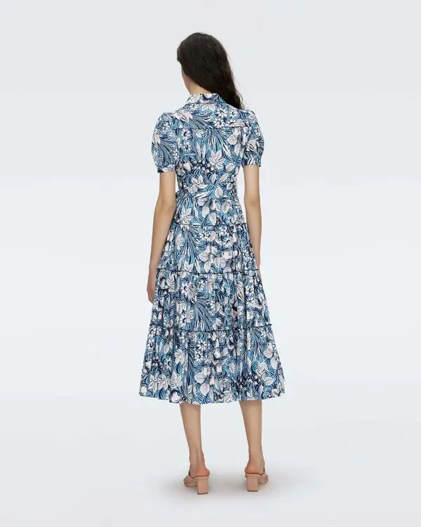 Diane Von Furstenberg Bird Of Paradise Short Sleeve Dress