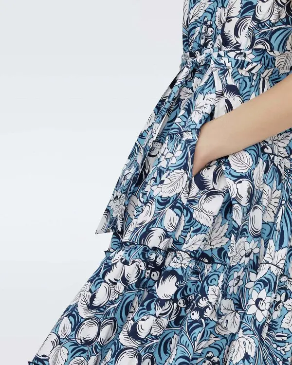 Diane Von Furstenberg Bird Of Paradise Short Sleeve Dress