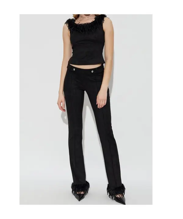 MISBHV Feather-trim Trousers