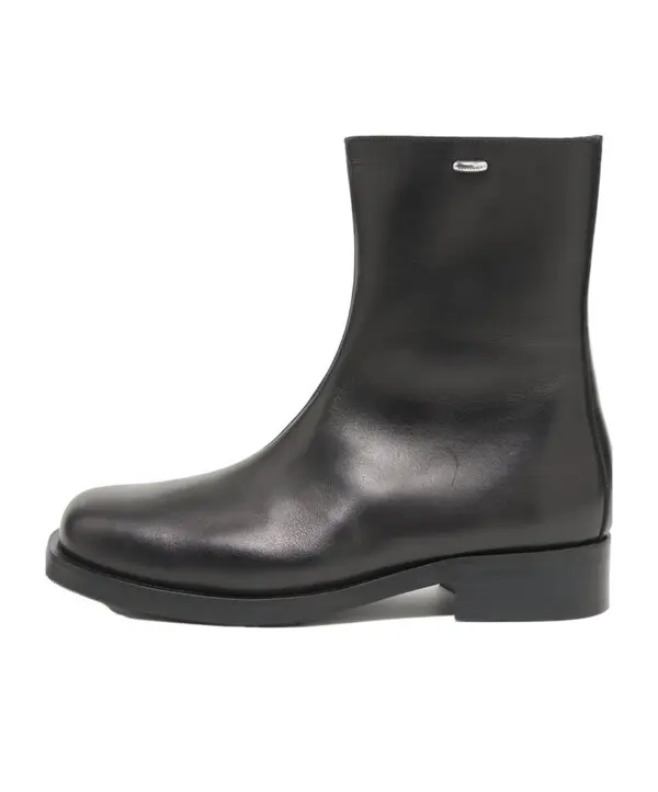 Our Legacy Square Toe Zip Up High Top Boots - Black