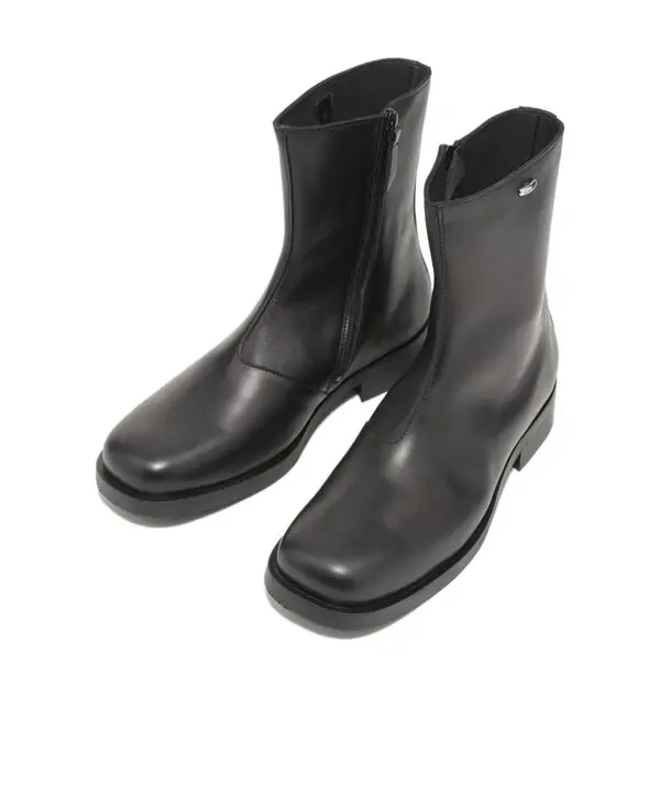 Our Legacy Square Toe Zip Up High Top Boots - Black