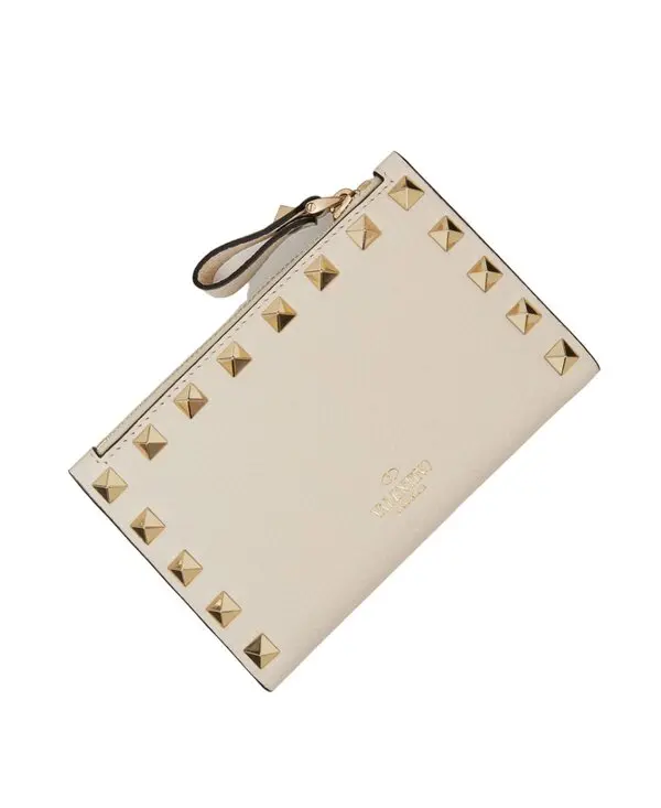 Valentino Garavani Rockstud-embellished Compact Wallet