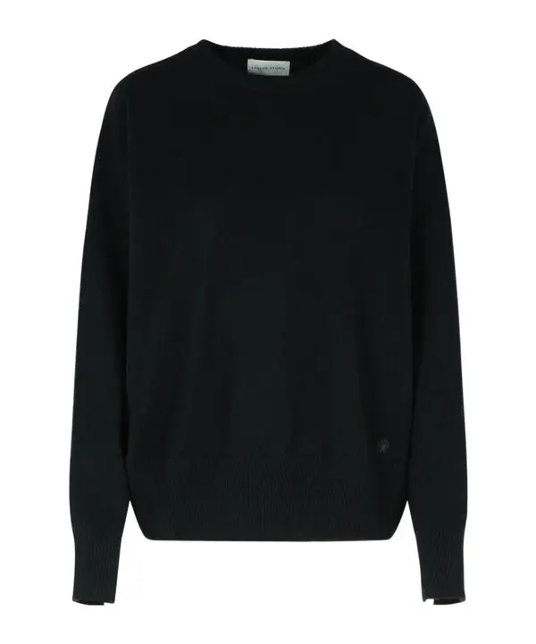 Loulou De Saison Anaa" Ribbed Knit Pullover - Black