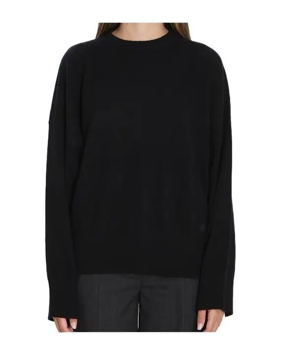 Loulou De Saison Anaa" Ribbed Knit Pullover - Black