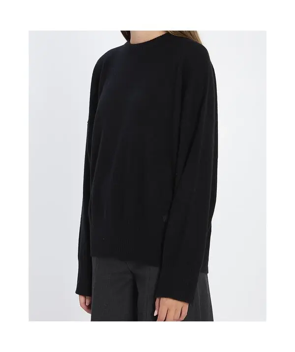 Loulou De Saison Anaa" Ribbed Knit Pullover - Black