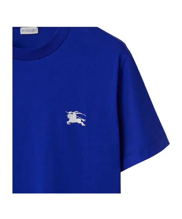 Burberry Edk Embroidered Cotton T-shirt - Blue