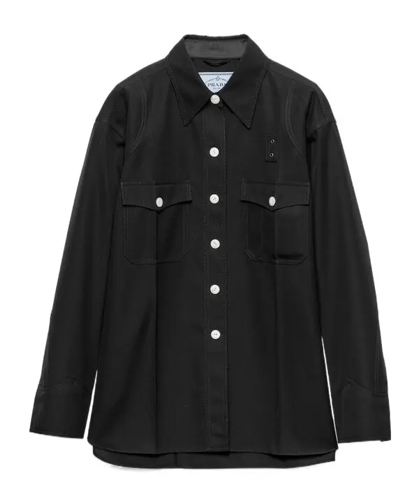 Prada Gabardine Shirt - Black
