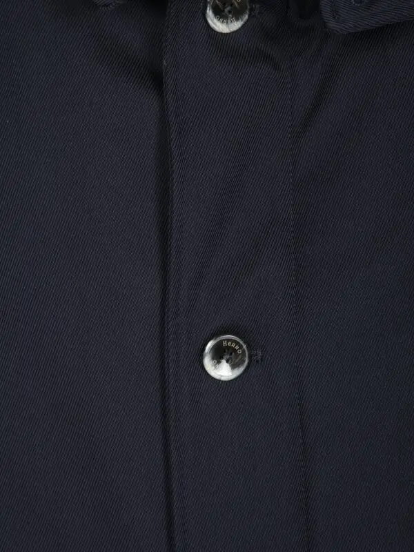 Herno Single-breasted Cotton Jacket With Fur Trim