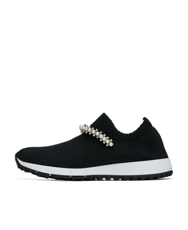 JIMMY CHOO Verona Crystal-embellished Knit Sneakers