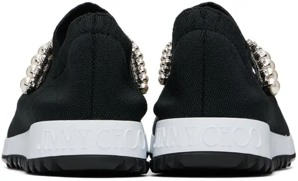 JIMMY CHOO Verona Crystal-embellished Knit Sneakers