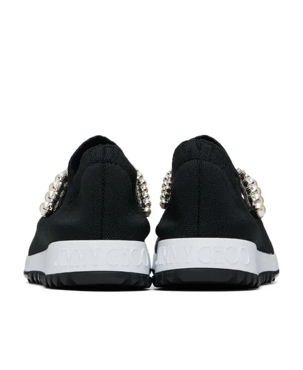 JIMMY CHOO Verona Crystal-embellished Knit Sneakers