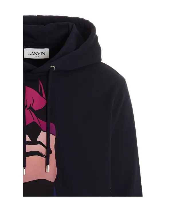 LANVIN Graphic Print Cotton Hoodie