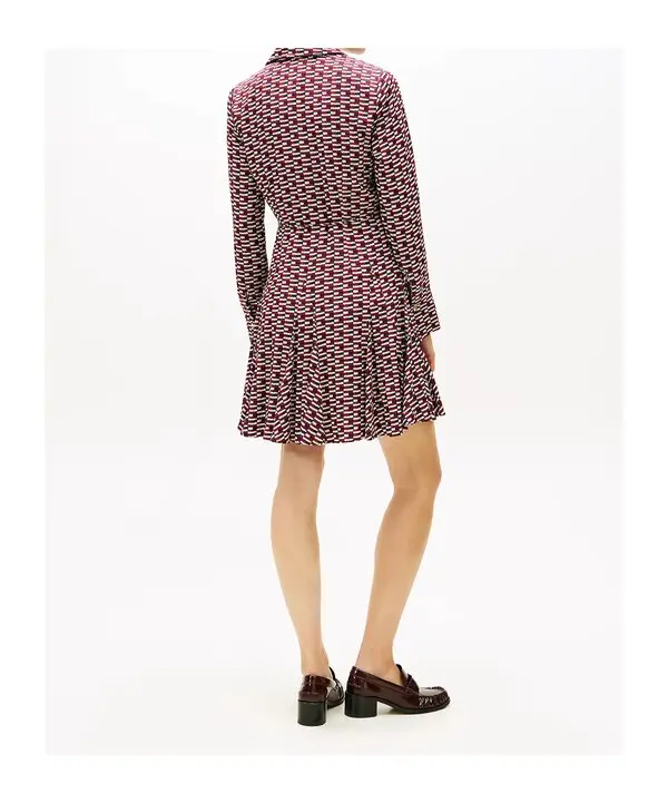Tommy Hilfiger Slim-fit Mini Shirt Dress With Self-belt