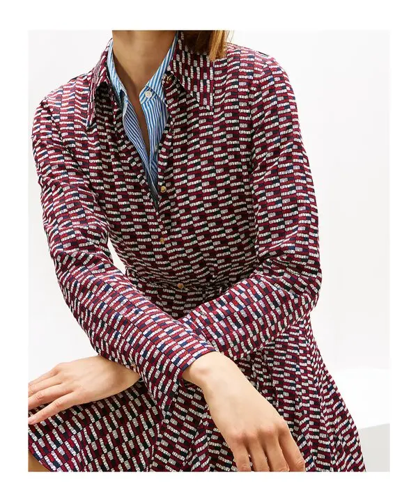 Tommy Hilfiger Slim-fit Mini Shirt Dress With Self-belt